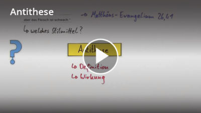 Antithese – Definition & Zusammenfassung | Easy Schule