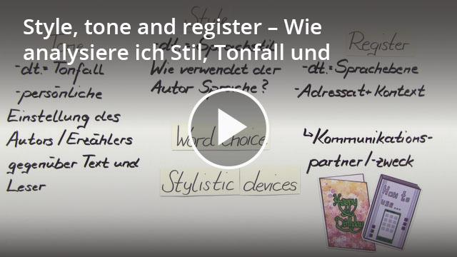Style Tone Register – Definition & Zusammenfassung | Easy Schule